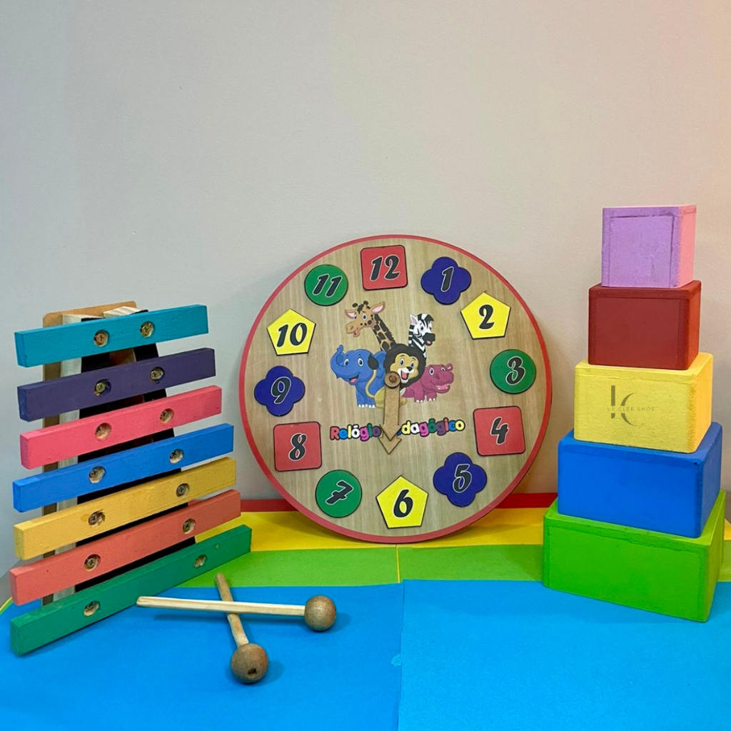 Kit Atividades 3 Brinquedos Pedagógicos Educativos Madeira MDF- Primeira Infância | Shopee Brasil
