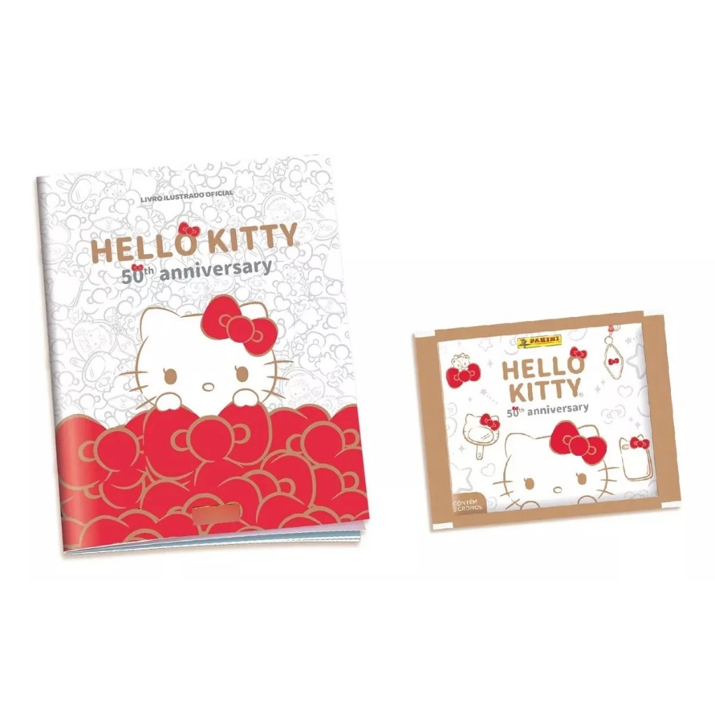 kit Álbum Hello Kitty Anniversary + 50 Figurinhas (10 Envelopes) Panini ...