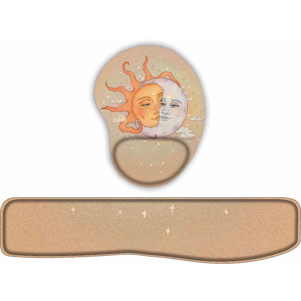 Kit Mouse Pad + Apoio de Teclado Sol e Lua | Shopee Brasil