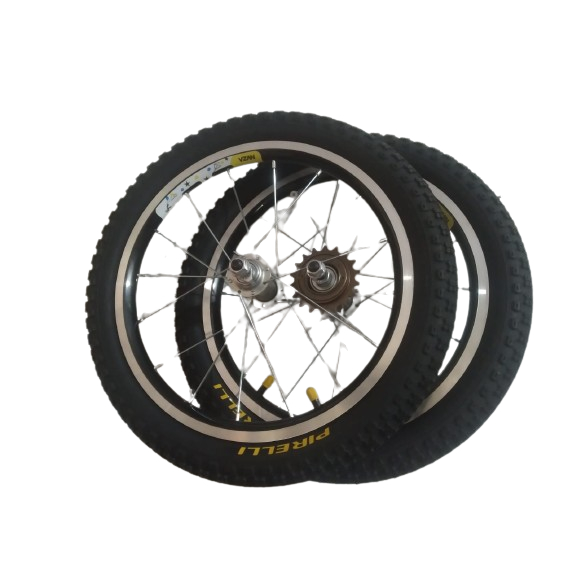 Kit Roda Montada Para Bicicleta Aro 16 Infantil Aero Parede Dupla Preto ...