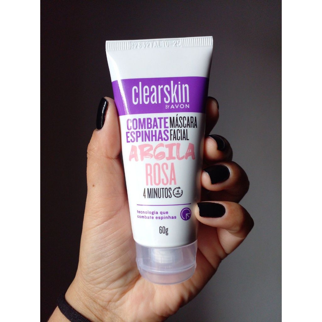Esfoliante Facial de Argila Rosa Combate Espinhas Clearskin Avon | Shopee Brasil