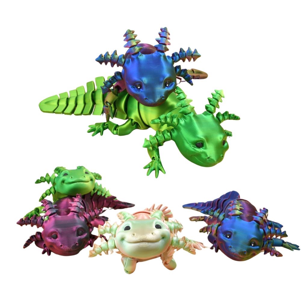 Fidget Toy AXOLOTE Articulado GUELRAS FLEXÍVEIS Brinquedo Sensorial ...