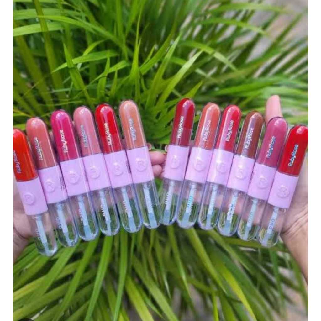 Batom Líquido Duo Ruby Rose | Shopee Brasil