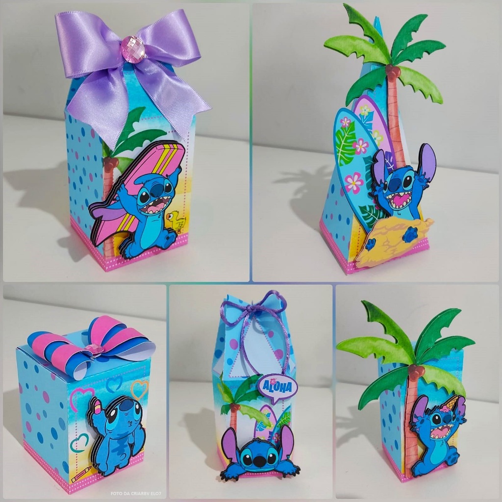 Personalizados Stitch na Praia com Aplique 3D / pegue e monte kit festa ...