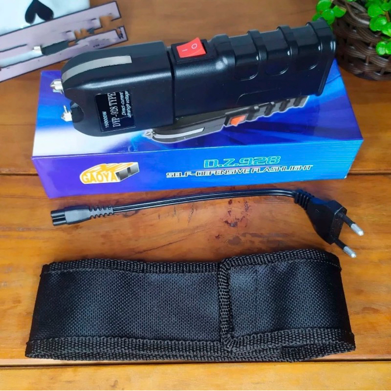 Lanterna taser choq defesa pessoal dz 928 type recarregável original ...
