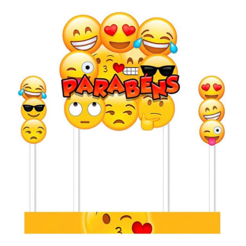 Topo de bolo Emoji | Shopee Brasil