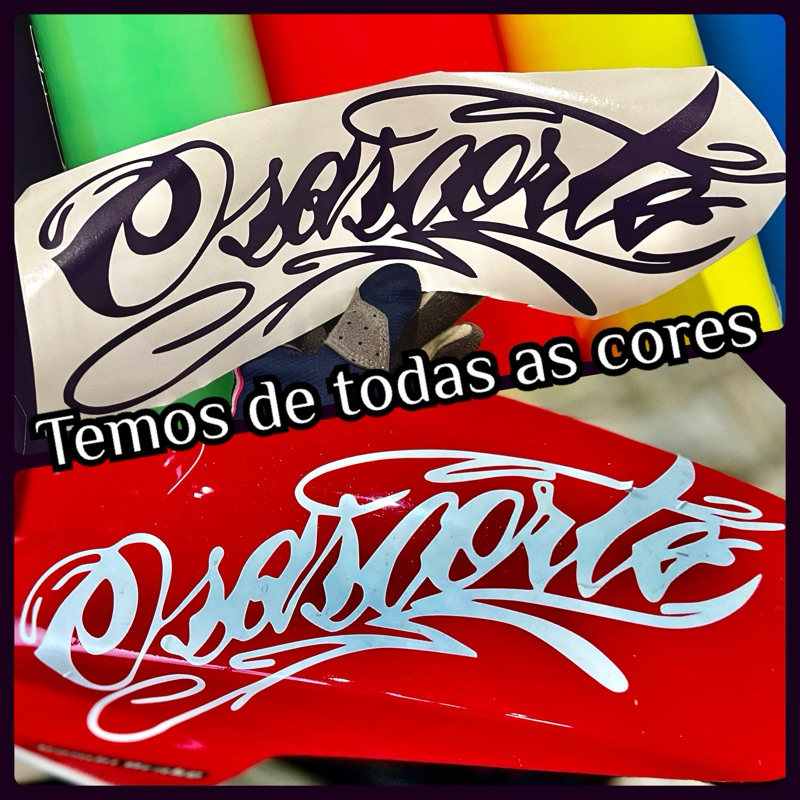 Adesivo | Osascorte | 15, 20 ou 25cm | Varias cores | Shopee Brasil