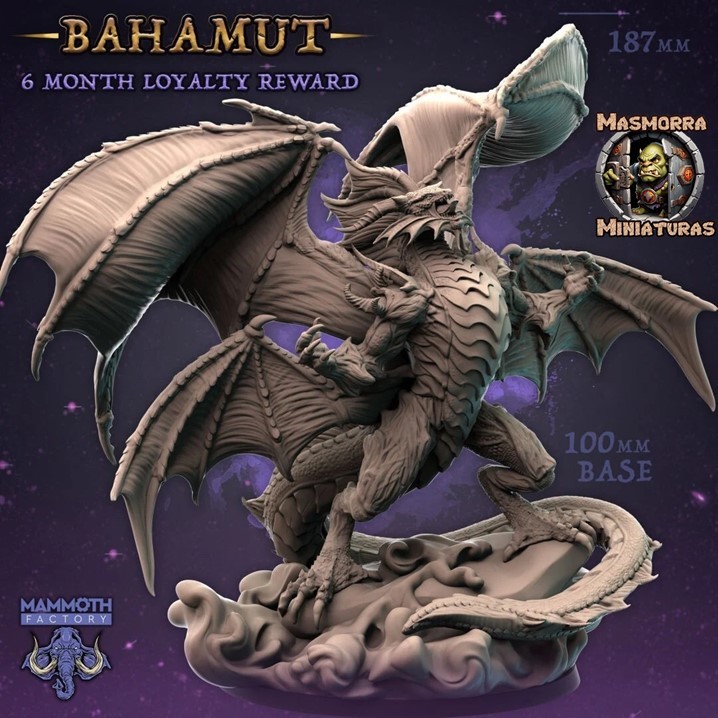 Miniatura RPG - Bahamut | Dragão de Platina | Dragon | Shopee Brasil