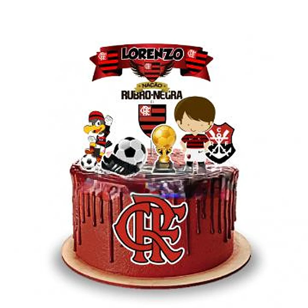 Toppo Topper de bolo personalizáveis FLAMENGO | Shopee Brasil