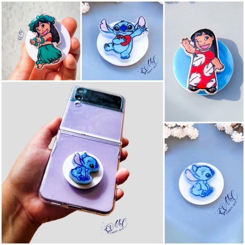 Pop socket para celular - Lilo & Stitch - resina - personalizado ...