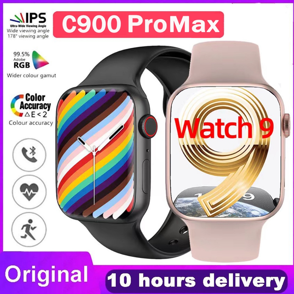 Novo Relógio Original 9 Smart Watch C900 pro max Men Bluetooth Chamada Temperatura Corporal 9 ...