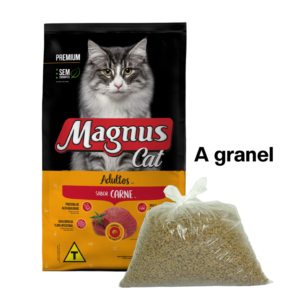 Ração Magnus Cat Premium para Gatos Castrado Só Recheio sabor Frango ...