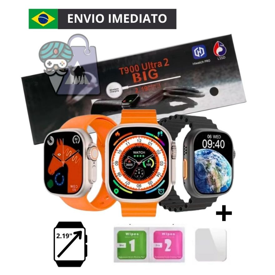 Smartwatch Ultra 2 Series 8 T900 big hiwatch pro Relógio inteligente ...