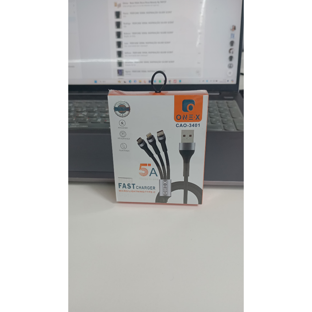Cabo 3 em 1 ONEX TURBO | Shopee Brasil