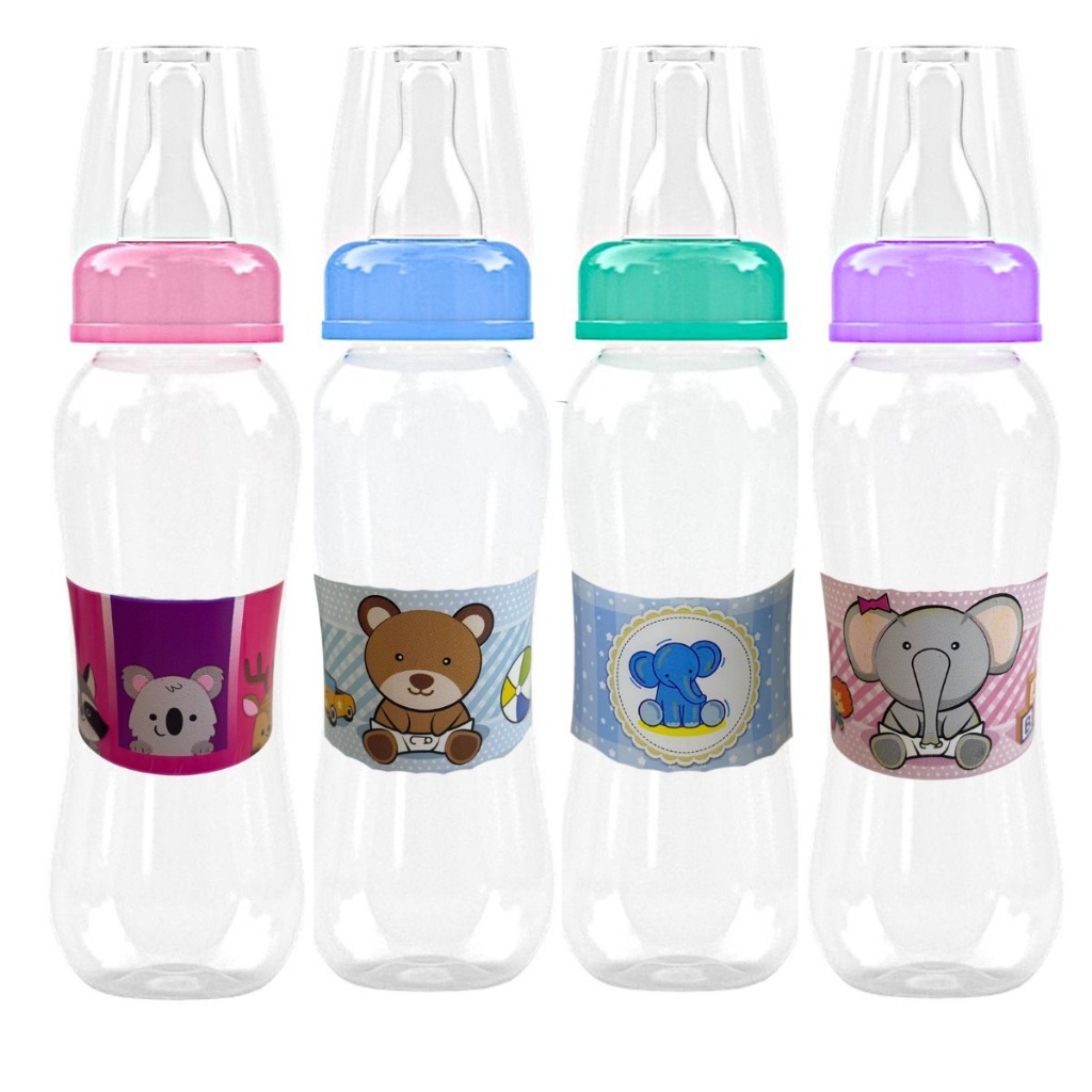 PAC C/12 Mamadeiras 240ML Decorada Menino Menina - Mamadeira 240ML Pacote com 12 Unidades ...