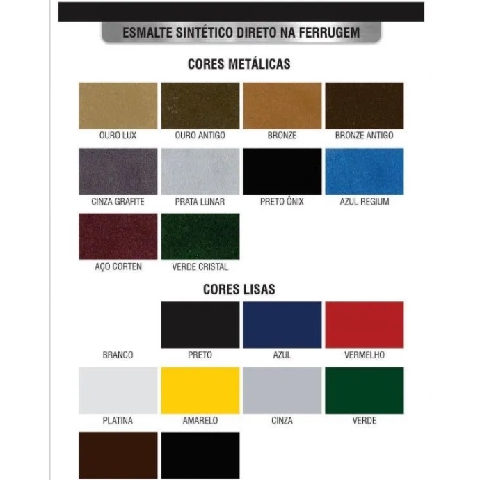 Tinta Esmalte Sintético Direto na Ferrugem 900ml Maza - Cores | Shopee ...