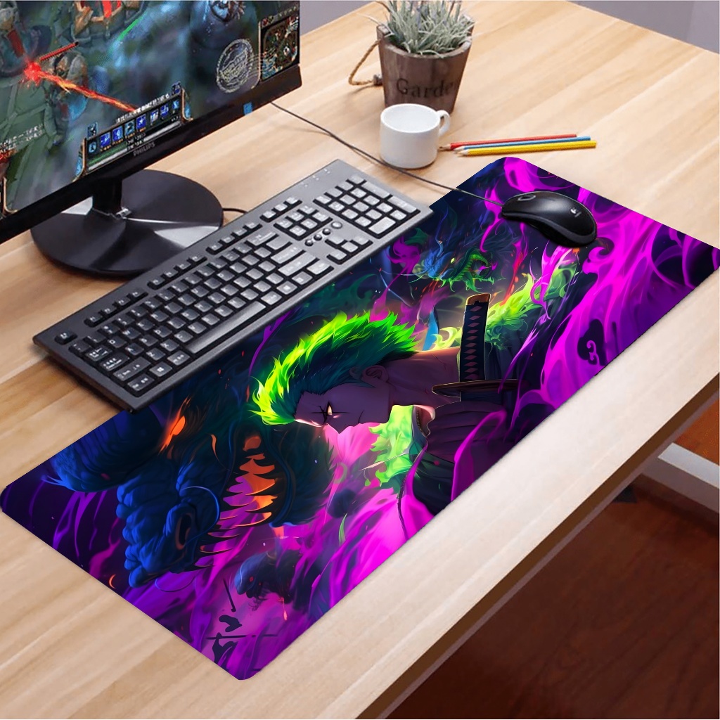 Mouse Pad Gamer Tema One Piece Luffy Zoro Nami Sanji Caveira Anime ...