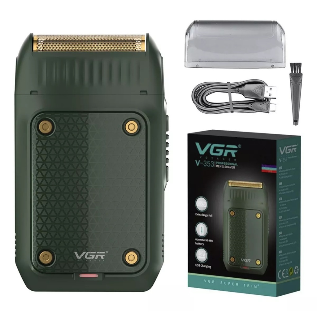 Barbeador Shaver VGR Profissional V-353 Sem Fio 110v/220v Alta Performance | Shopee Brasil