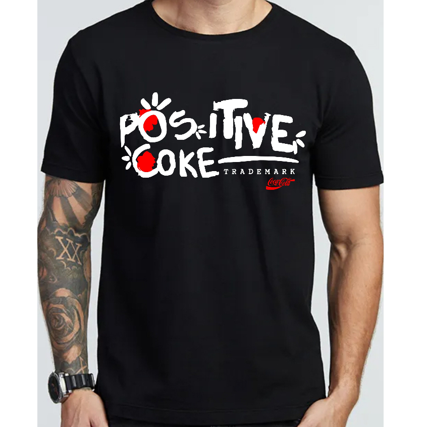 Camiseta Coca Cola Positive Masculina 100% Algodão | Shopee Brasil