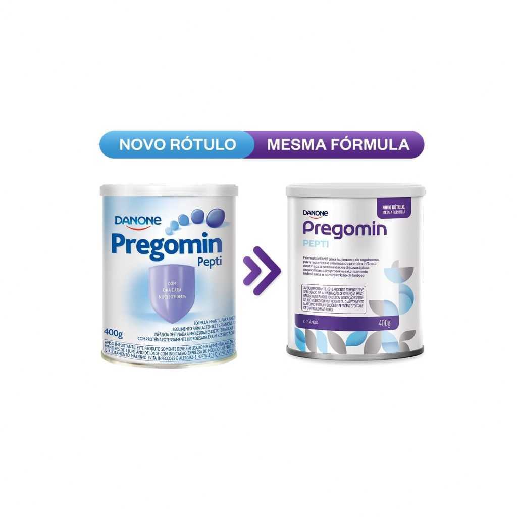 Fórmula infantil PREGOMIN PEPTI Danone 400g 0 a 3 anos - com DHA + ARA ...