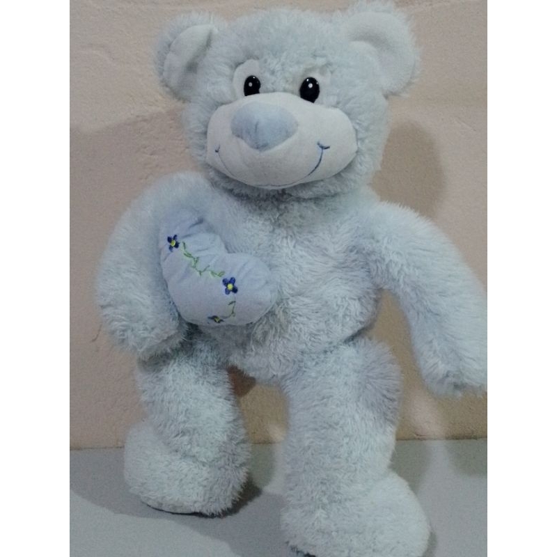 Brinquedo Pelúcia Urso Azul clarinho com 47cm de altura | Shopee Brasil