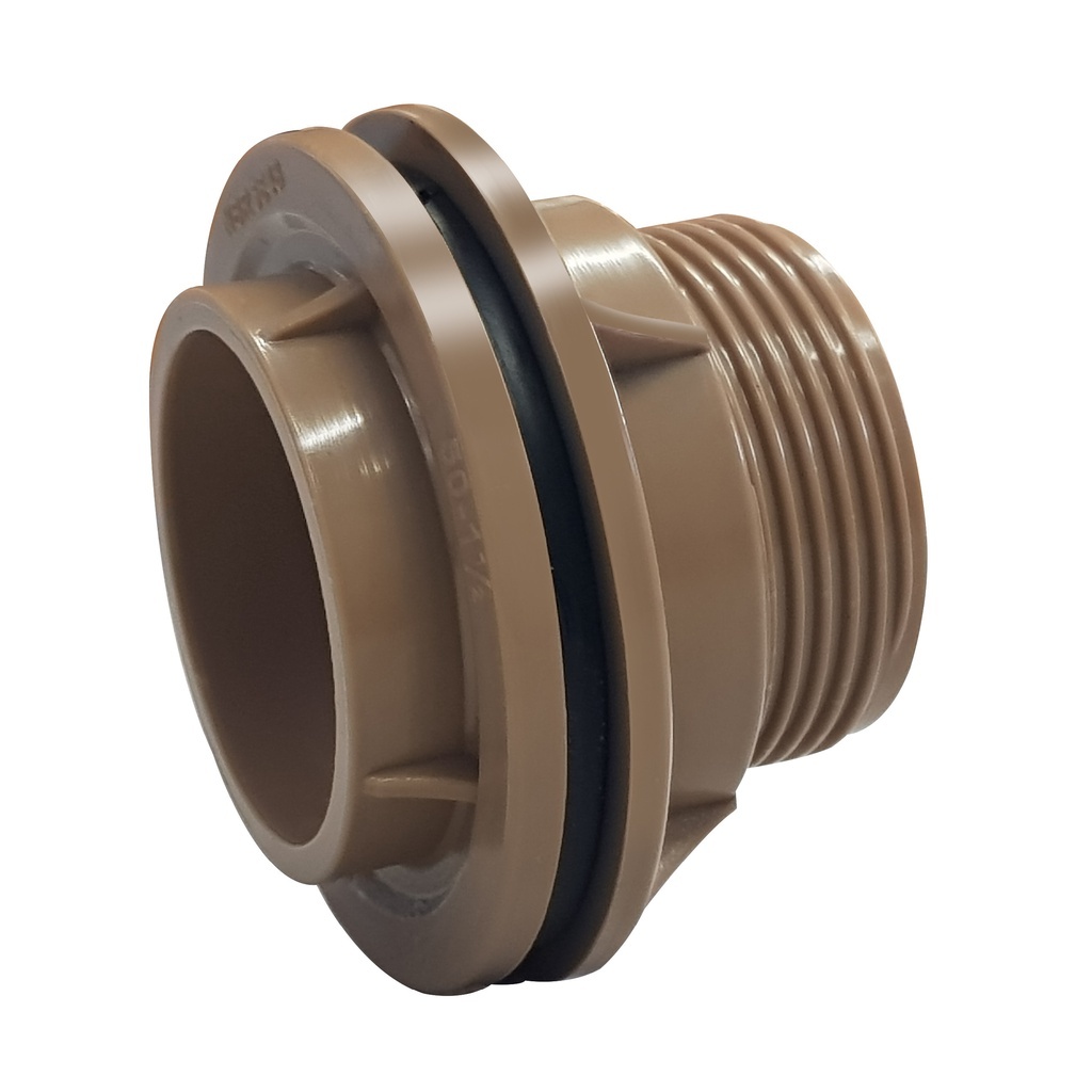 Adaptador Flange Para Caixa D’ Água Tigre ou Cisterna PVC Marrom ...