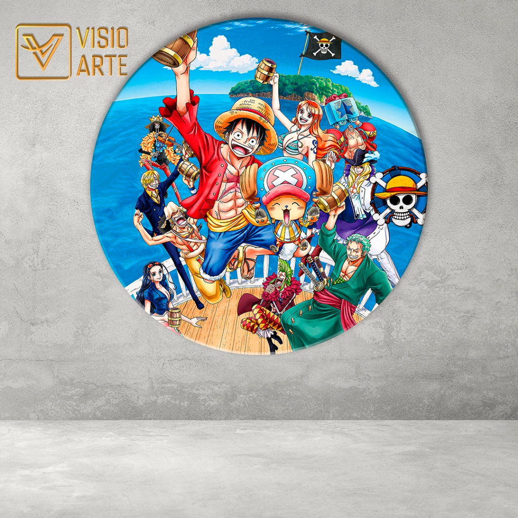 Painel Redondo Sublimado em Tecido 3D ONE PIECE | Shopee Brasil