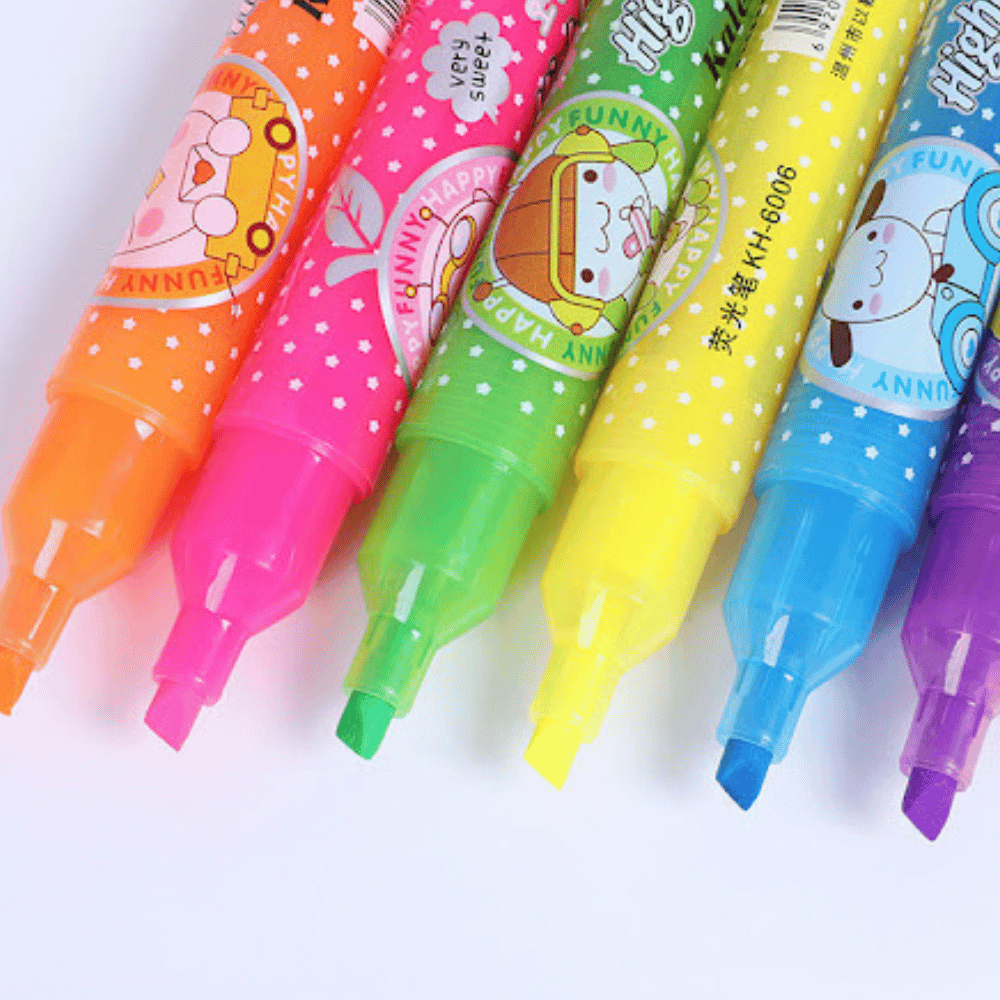 Caneta Marcadores Marca Texto Coloridos Diversos Modelos | Shopee Brasil