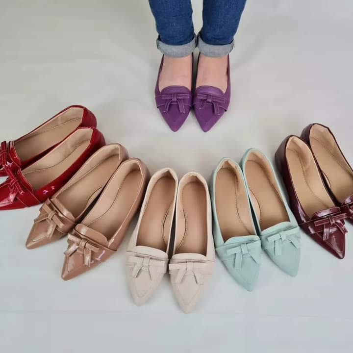 sapatilha moderna femina varias cores tamanhos especial grande com laço ...