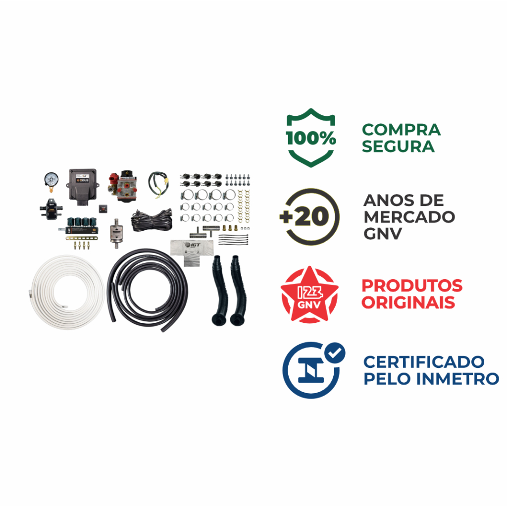 Kit Gnv 5ª Geração Igt Zeus Veículos 3 E 4 Cilindros | Shopee Brasil