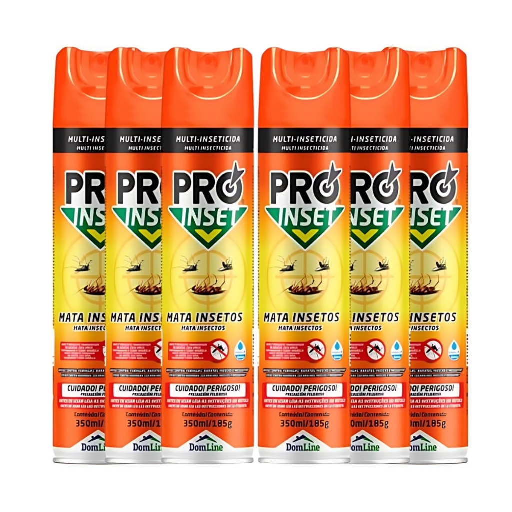 Kit 6 Inseticidas Pro Inset Multi-inseticida Mata Insetos | Shopee Brasil