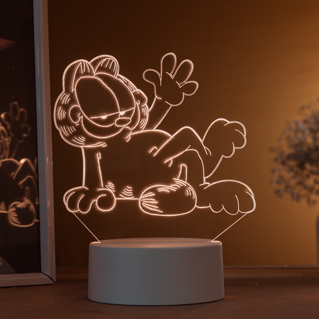 Luminária LED 3D de Mesa / Luz Noturna Presente Criativo / Decoração ...
