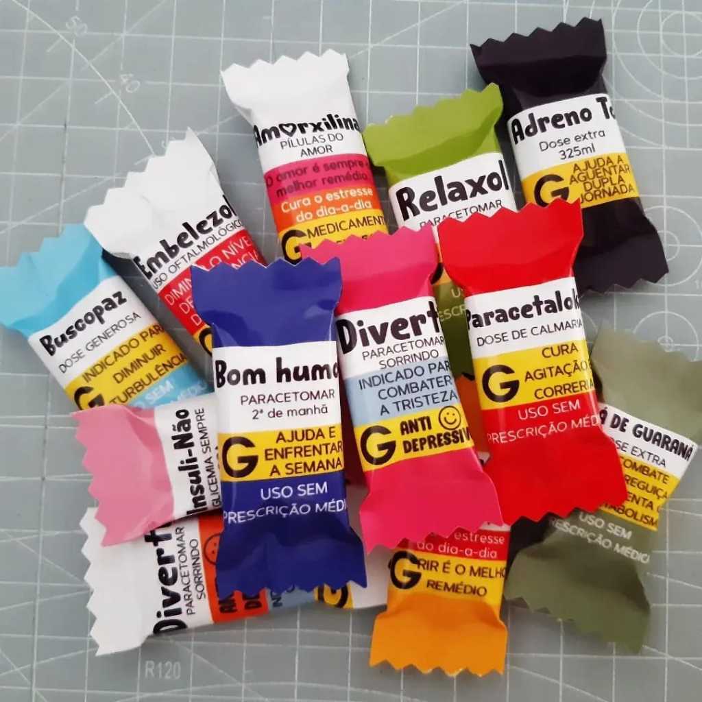 50 UND. BALAS PERSONALIZADAS INSPIRADAS EM REMÉDIOS | Shopee Brasil