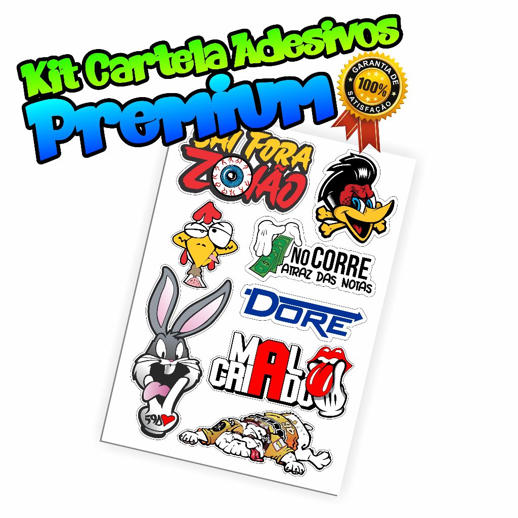 Cartela adesivos kit PREMIUM para bike moto 244 grau capacete carro alta qualidade. | Shopee Brasil