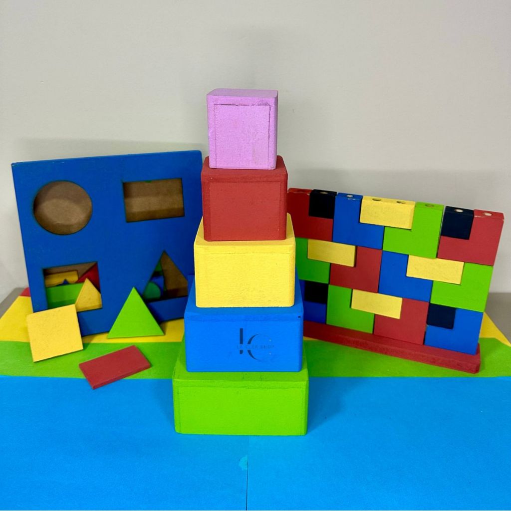 Kit Atividades 3 Brinquedos Pedagógicos Educativos Madeira MDF- Primeira Infância | Shopee Brasil