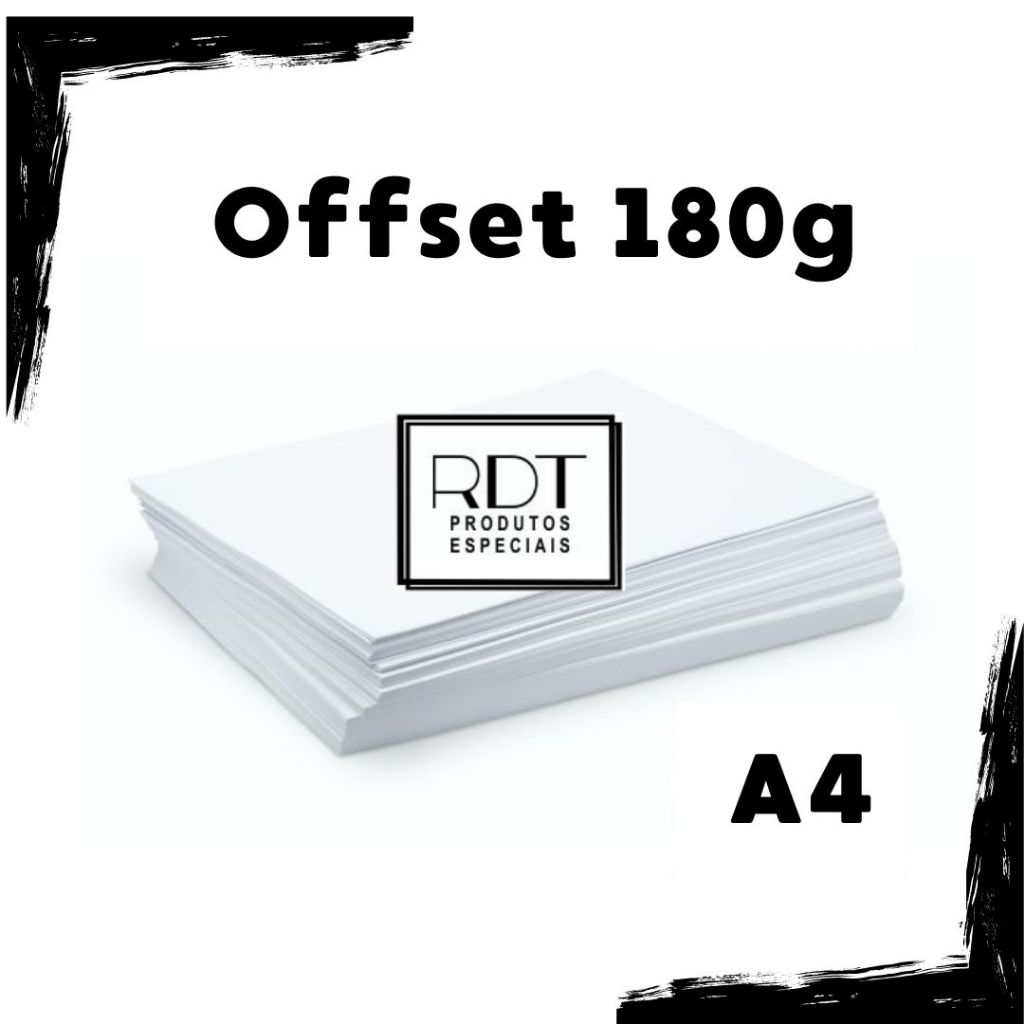 Papel Offset 180g Pacote com 100 Folhas Tamanho A4 | Shopee Brasil