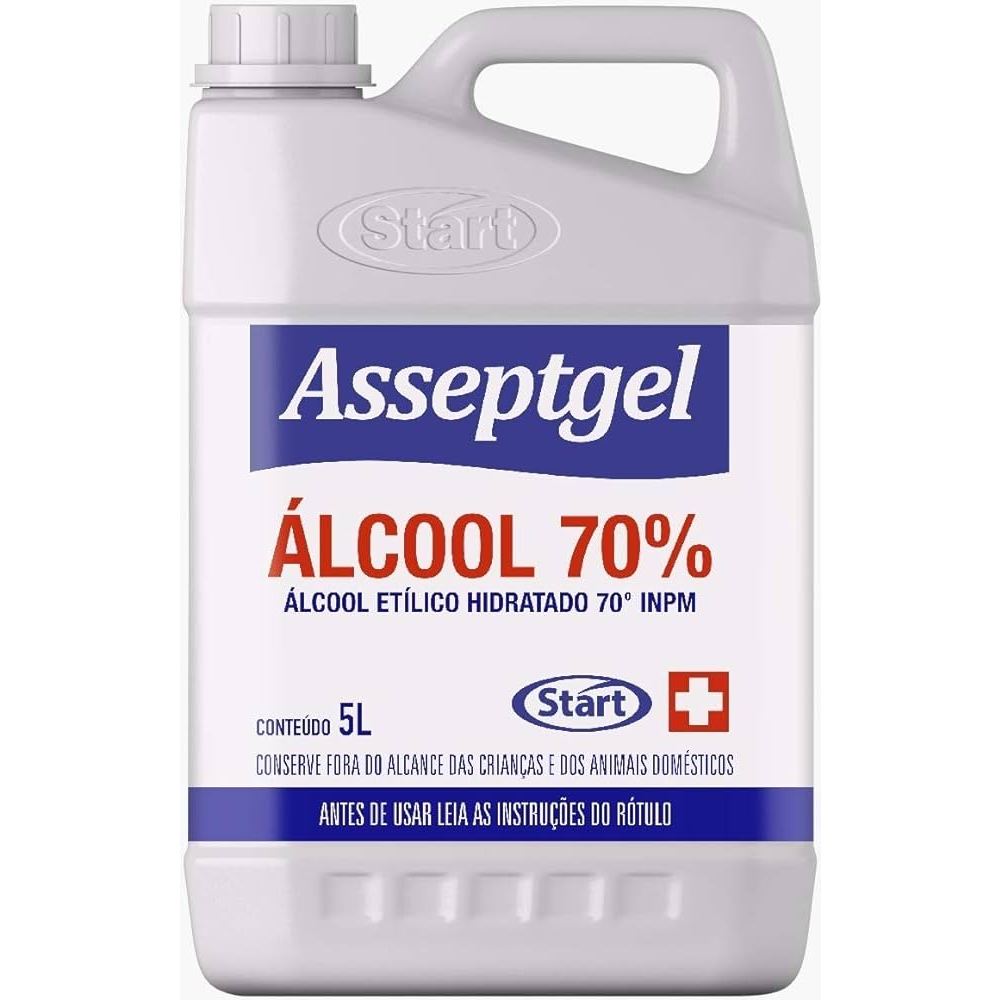 ÁLCOOL ETILICO 70% START 5 LITROS | Shopee Brasil