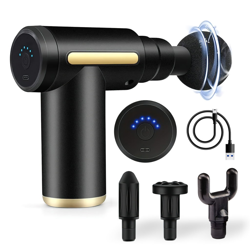 Portátil Profissional Massageador Elétrico Alta Frequência Muscular Pistola Massagem Gun ...