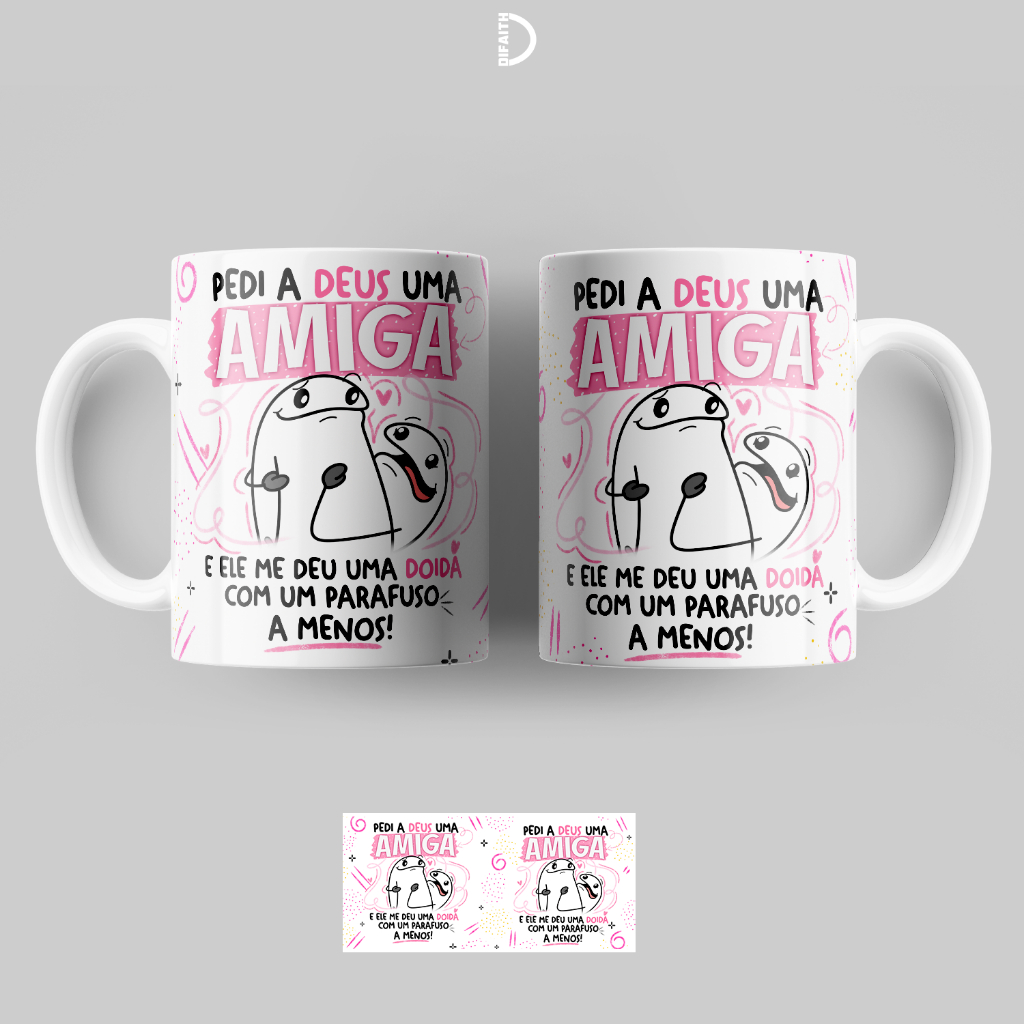 Caneca Personalizada para amiga, Pedi a Deus uma amiga, e ele me deu ...