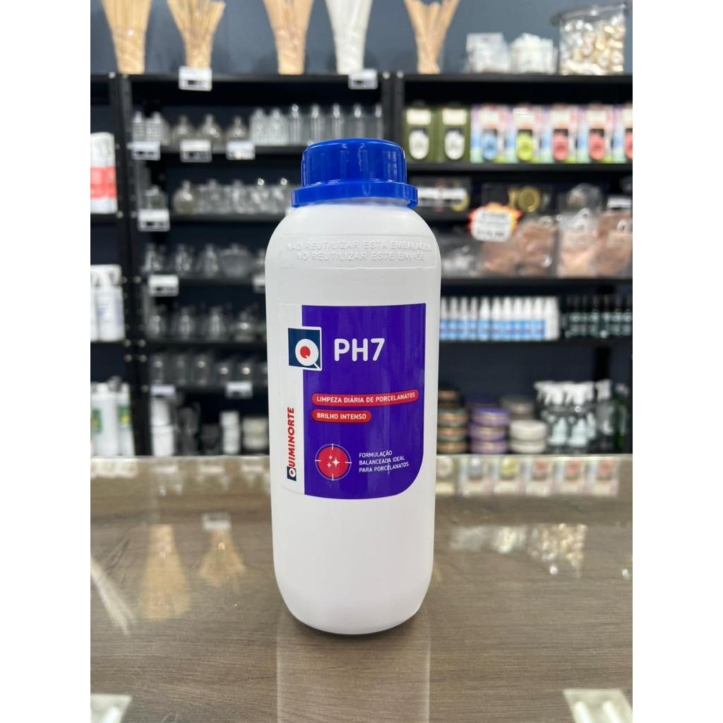 PH7 Limpador Neutro para Porcelanato Quiminorte Frasco 1 Litro | Shopee ...
