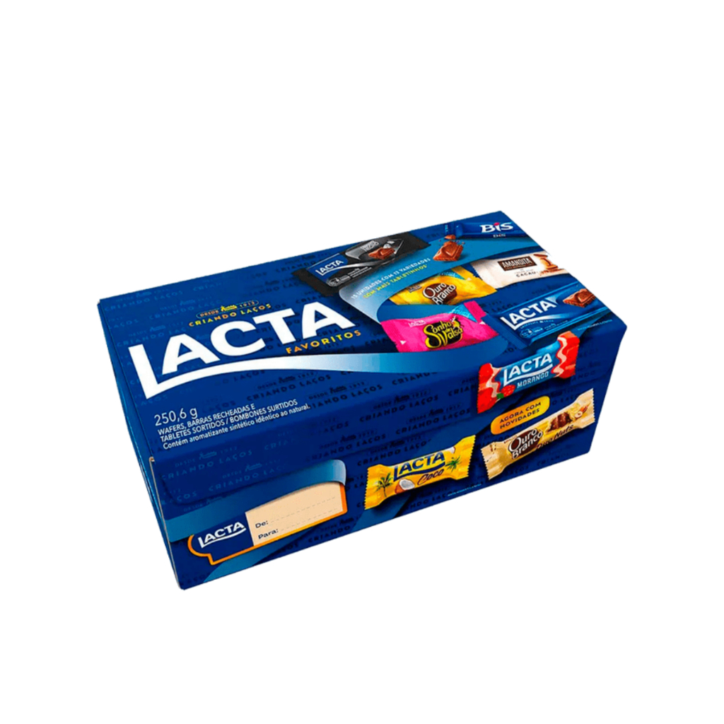 Caixa de Chocolate Lacta 250g C/ Sonho de Valsa, Bis, Lancy, Diamante ...