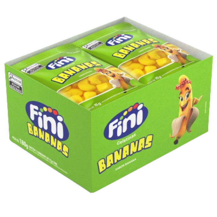 Mini Bananas com 12x15g cada - Fini | Shopee Brasil