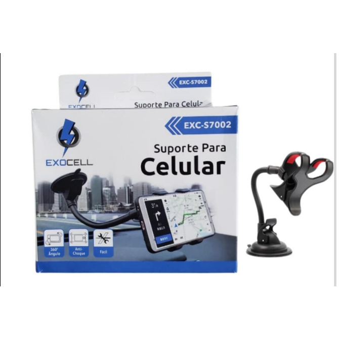 SUPORTE P/ CELULAR (C/VENTOSA) EXC-S7002 EXOCELL | Shopee Brasil