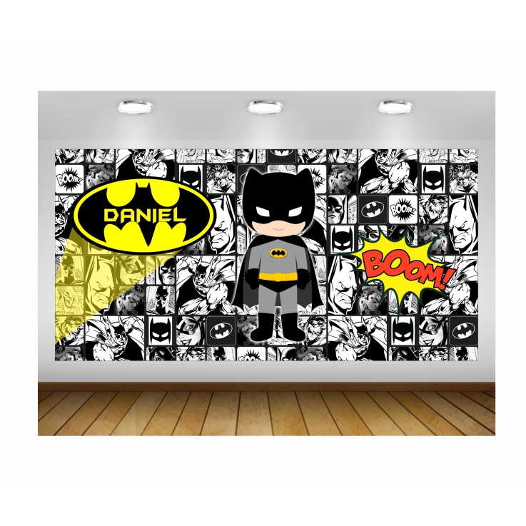 Painel de Festa Batman Quadrinhos Painel de Lona Batman Quadrinhos ...