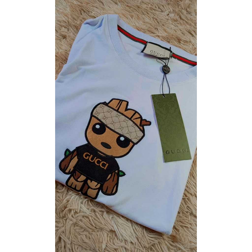 Camisa Gucci Baby Groot Branca | Shopee Brasil