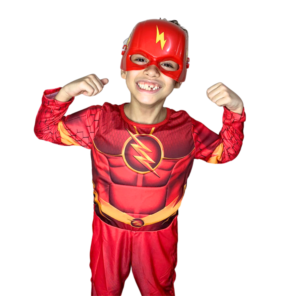 Fantasia Infantil Flash Longo Plastico | Shopee Brasil