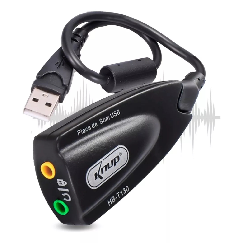 Placa De Som Áudio Externo Adaptador Usb 7.1 Notebook PC Windows, Linux, Mac OS T130-HB | Shopee ...