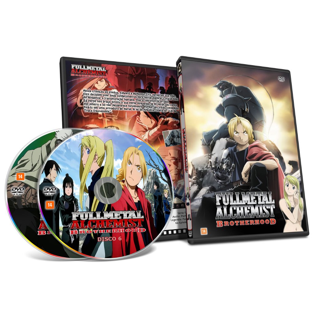 Dvd Full Metal Alchemist Brotherhood Dub Leg + Filme | Shopee Brasil
