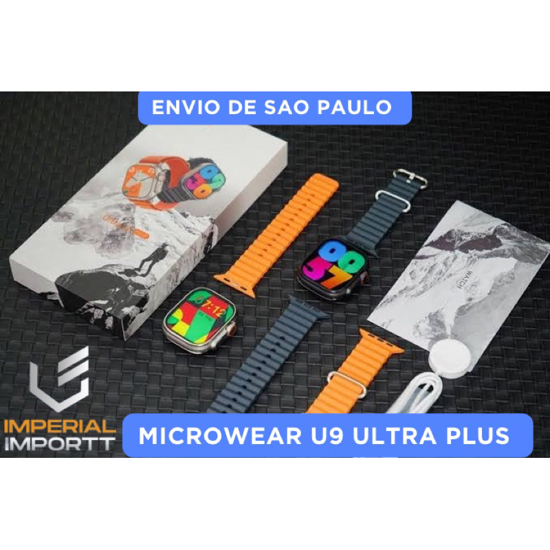 relógio smart Microwear U9 Ultra Plus NFC GPS à prova d'água IP68 ...