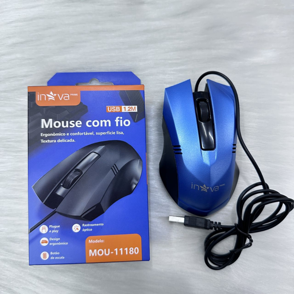 Kit 15pcs Mouse Óptico 3D INOVA MOU-20057 / 6909 1000dpi Usb 3.0 Com ...